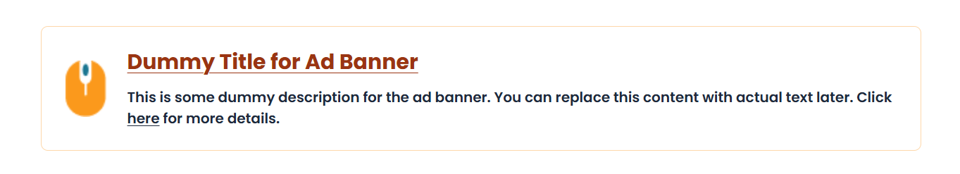 React Tailwind Ad Banner Component